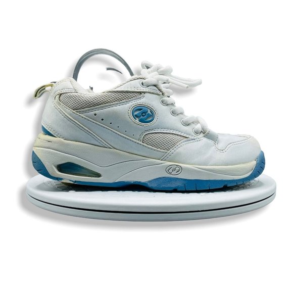 Heelys | Shoes | Heelys Roller Wheels Shoes White Blue Lace Up Mid Top ...
